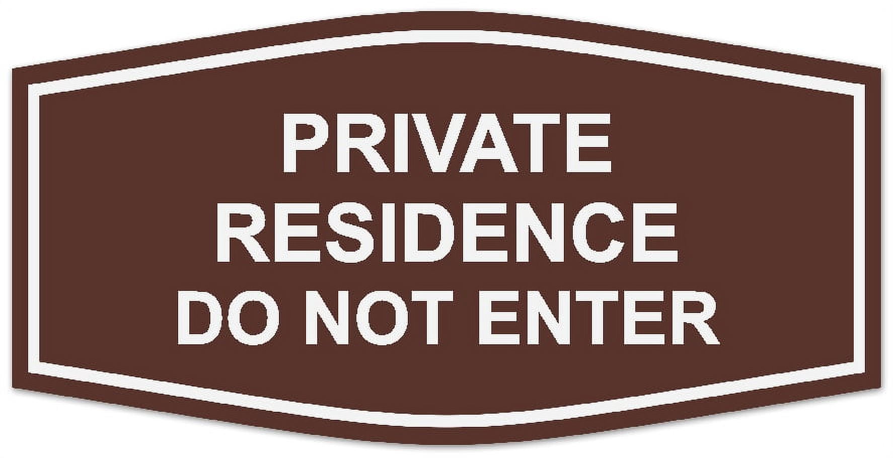 Signs ByLITA Fancy Private Residence Do Not Enter Sign - Laser-Engraved ...