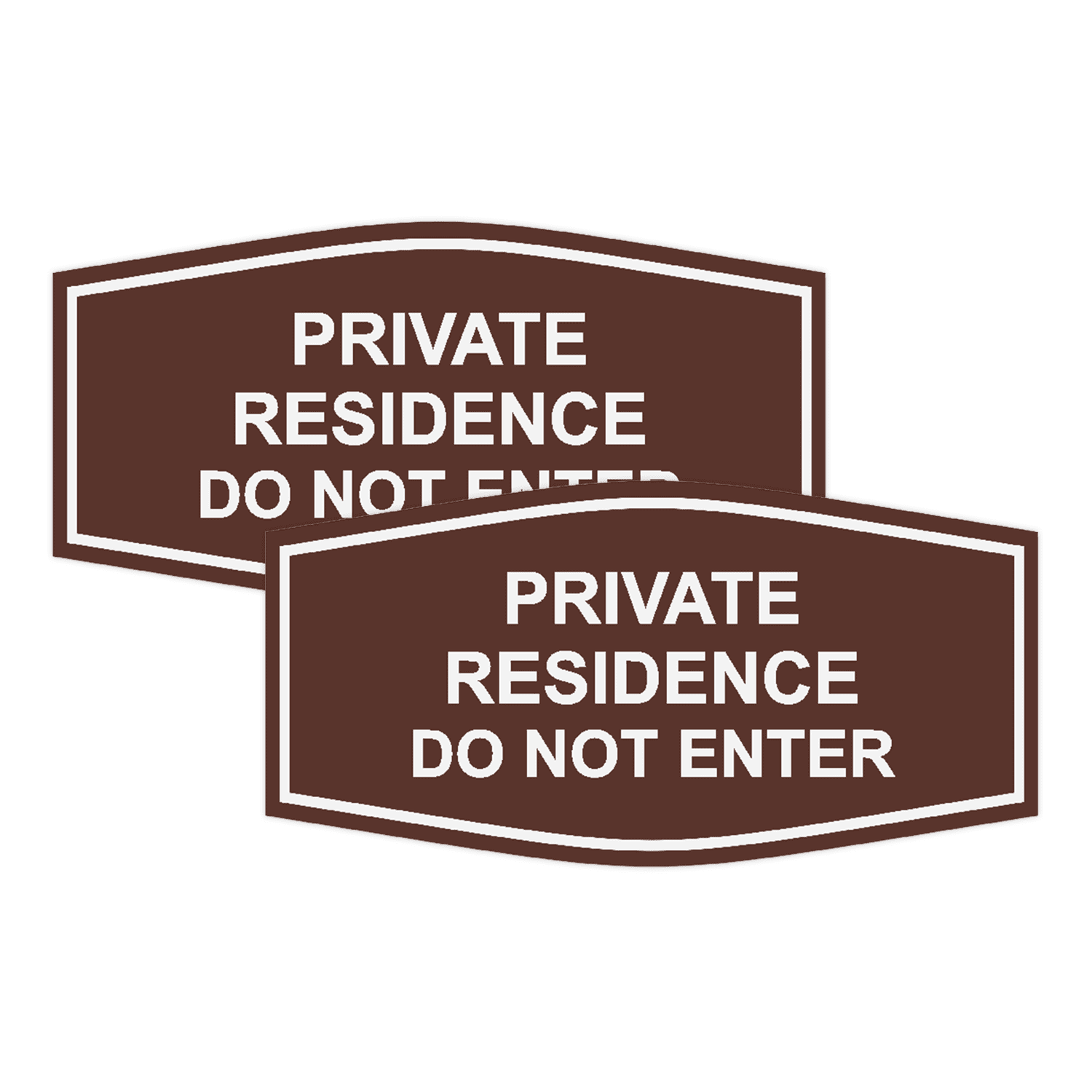 Signs ByLITA Fancy Private Residence Do Not Enter Sign - Laser-Engraved ...