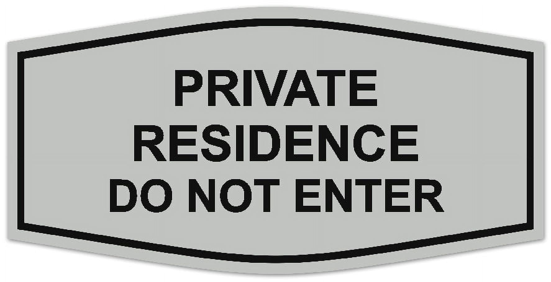 Signs ByLITA Fancy Private Residence Do Not Enter Sign - Laser-Engraved ...