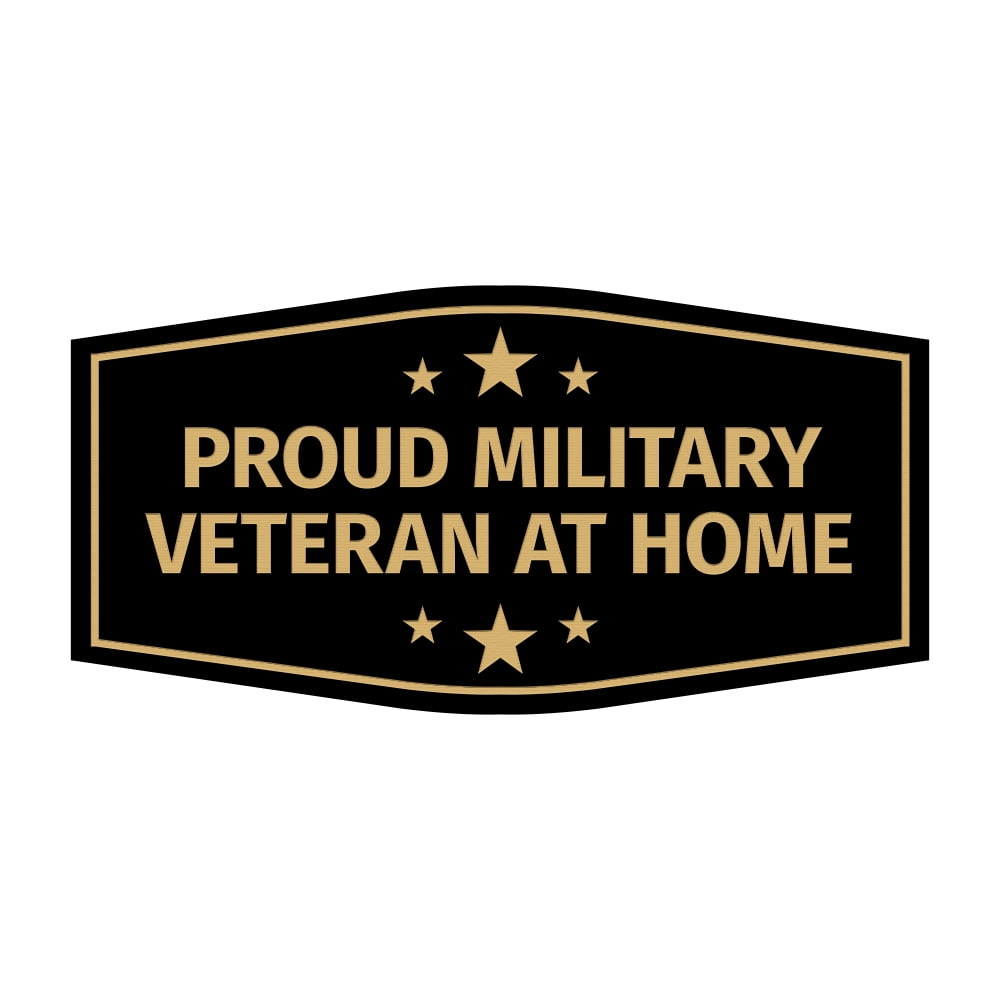 Signs ByLITA Fancy Proud Military Veteran at Home Easy Installation ...