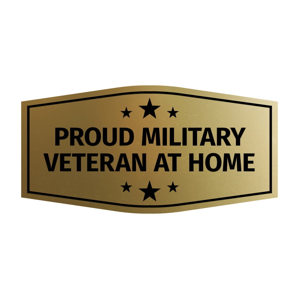Signs ByLITA Fancy Proud Military Veteran at Home Easy Installation ...