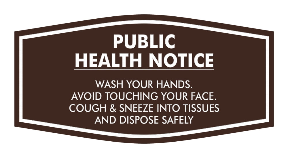Signs ByLITA Fancy Public Health Notice Please Wash Your Hands Sign ...