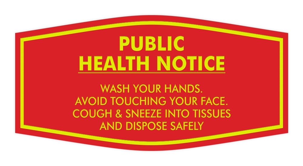 Signs ByLITA Fancy Public Health Notice Please Wash Your Hands Sign ...