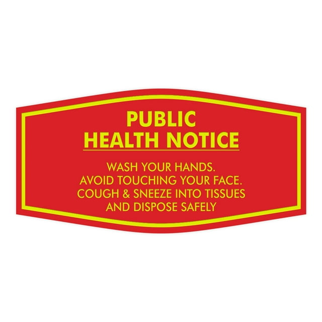 Signs ByLITA Fancy Public Health Notice Please Wash Your Hands Sign ...