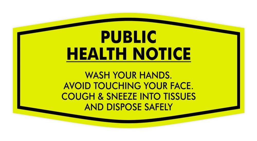Signs ByLITA Fancy Public Health Notice Please Wash Your Hands Sign ...