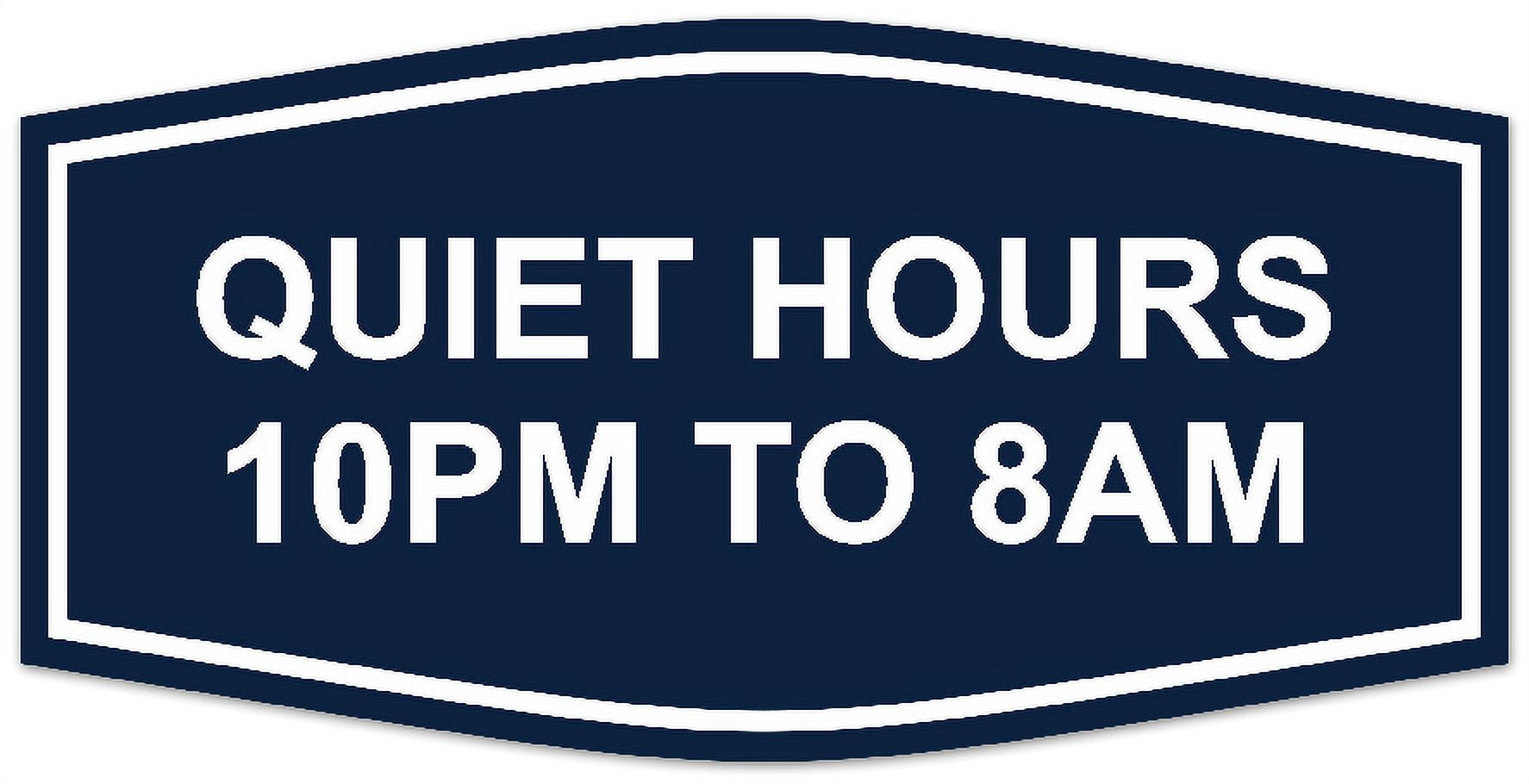 Signs ByLITA Fancy Quiet Hours 10 PM To 8 AM Sign - Laser-Engraved ...