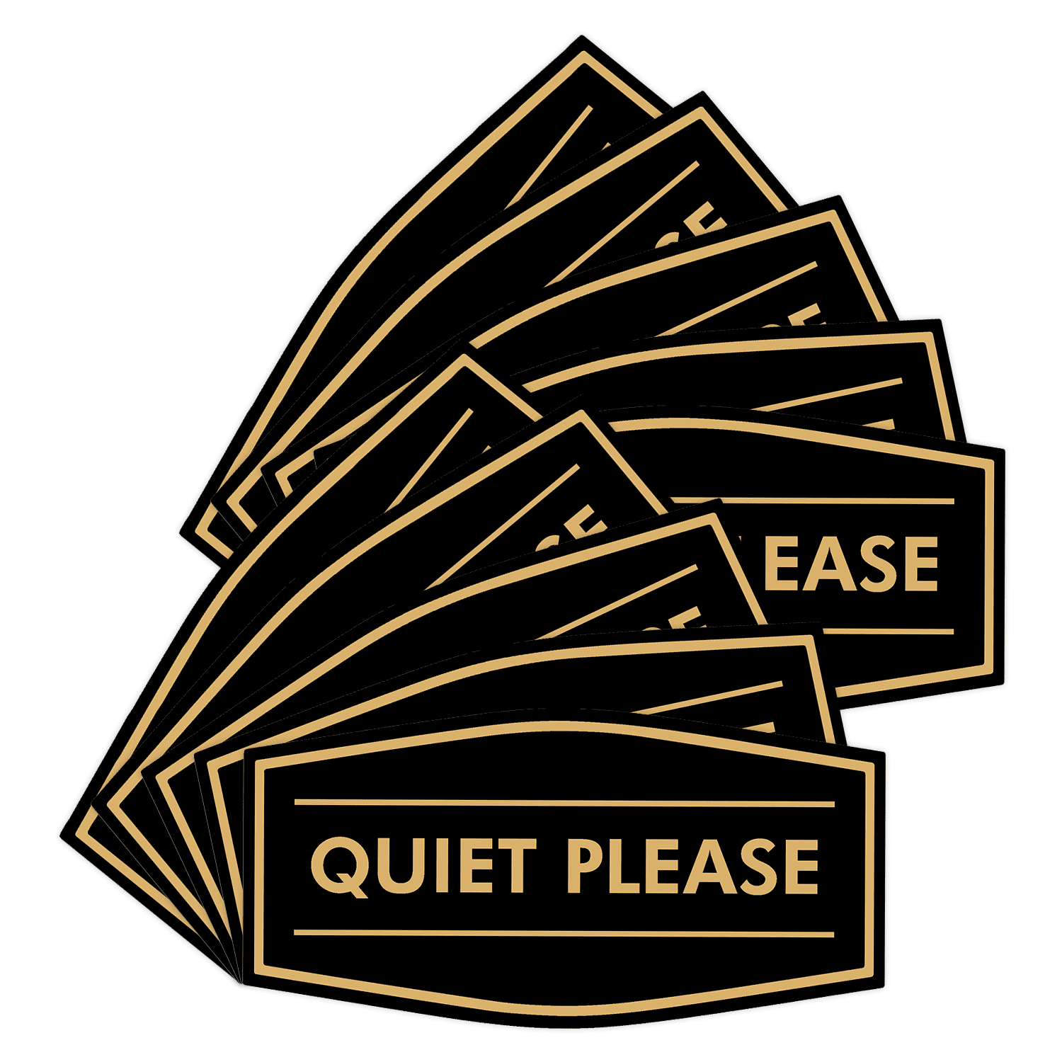 Signs ByLITA Fancy Quiet Please Sign (Black Gold) - Large (10 Pack ...