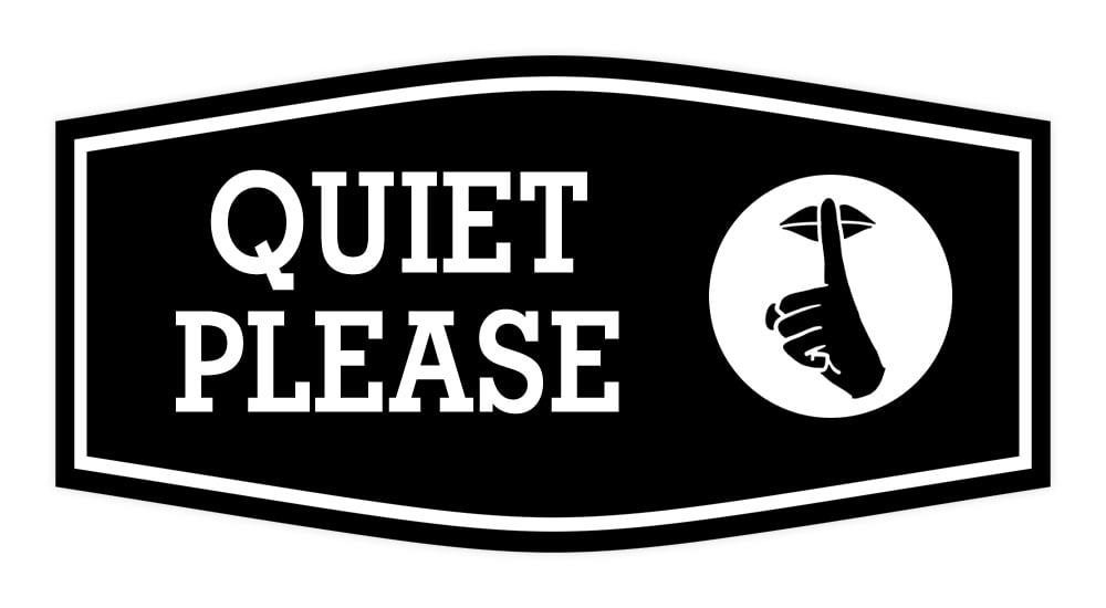 Signs ByLITA Fancy Quiet Please Sign (Black) - Small - Walmart.com