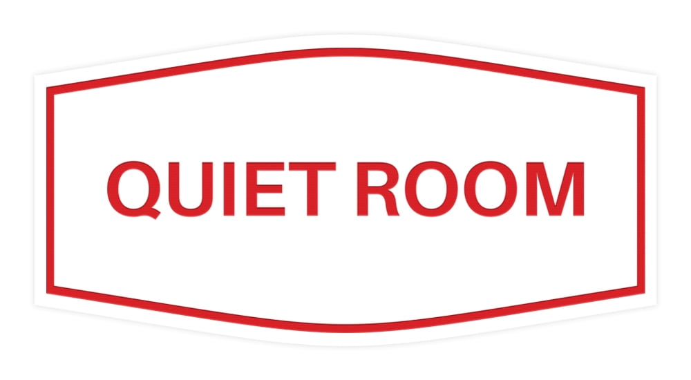 Signs ByLITA Fancy Quiet Room Sign (White/Red) - Large - Walmart.com