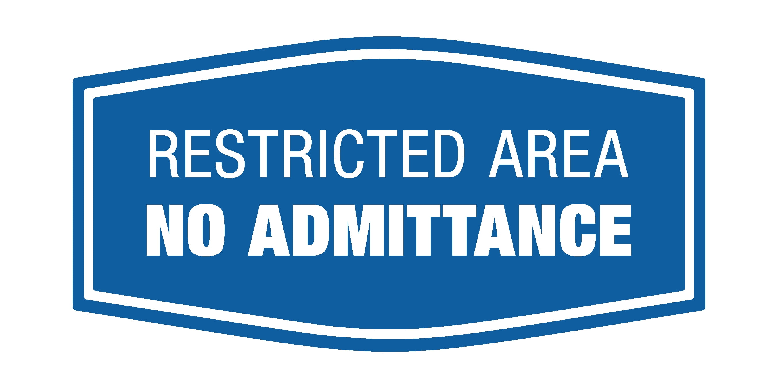 Signs ByLITA Fancy Restricted Area No Admittance Sign (Blue) - Large ...