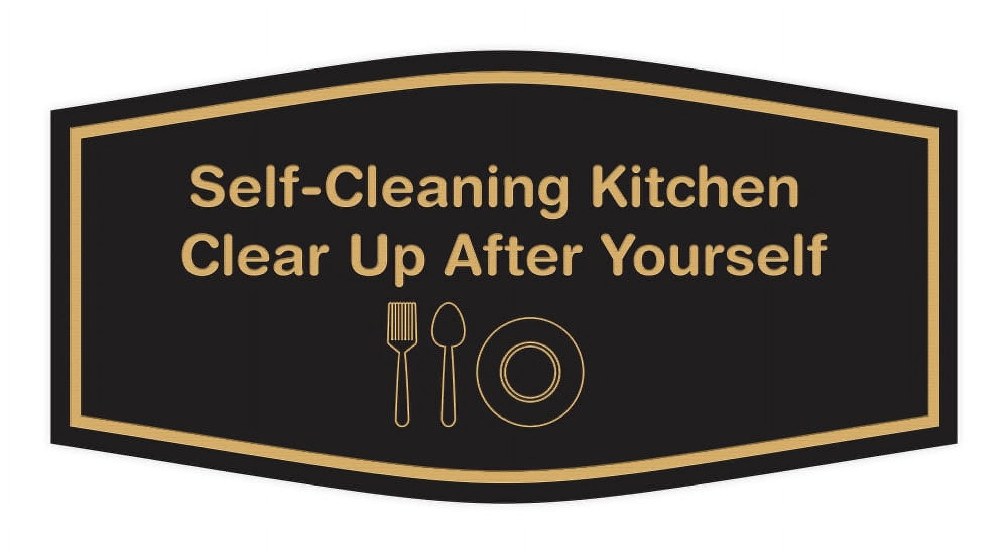 Signs ByLITA Fancy Self-Cleaning Kitchen Clear Up After Yourself Vector ...