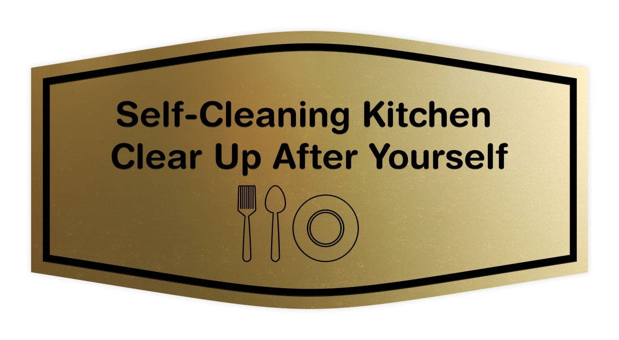 Signs ByLITA Fancy Self-Cleaning Kitchen Clear Up After Yourself Vector ...