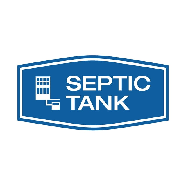 Signs ByLITA Fancy Septic Tank Sign (Blue) - Medium - Walmart.com