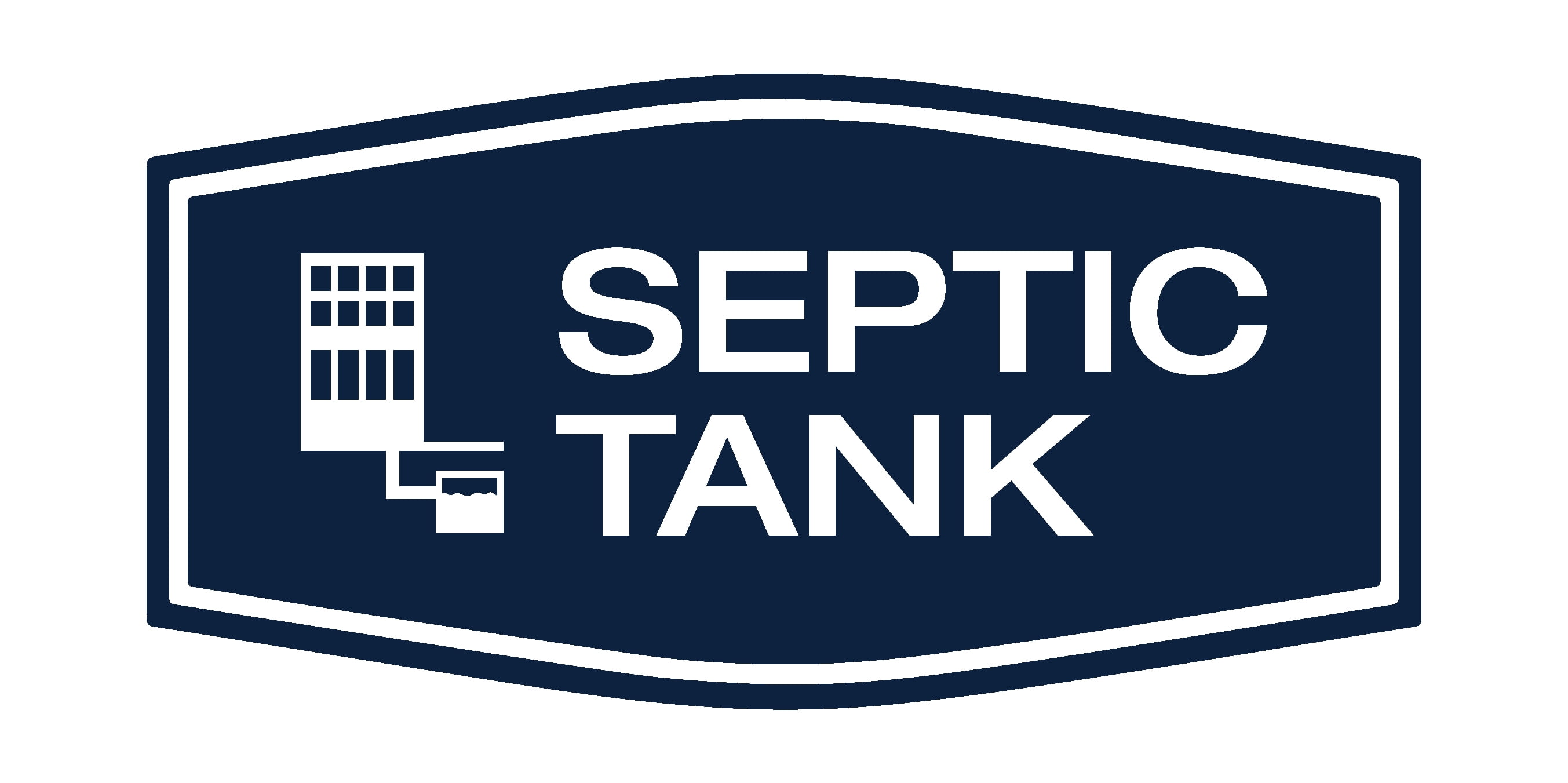 Signs ByLITA Fancy Septic Tank Sign (Navy Blue / White) - Large ...