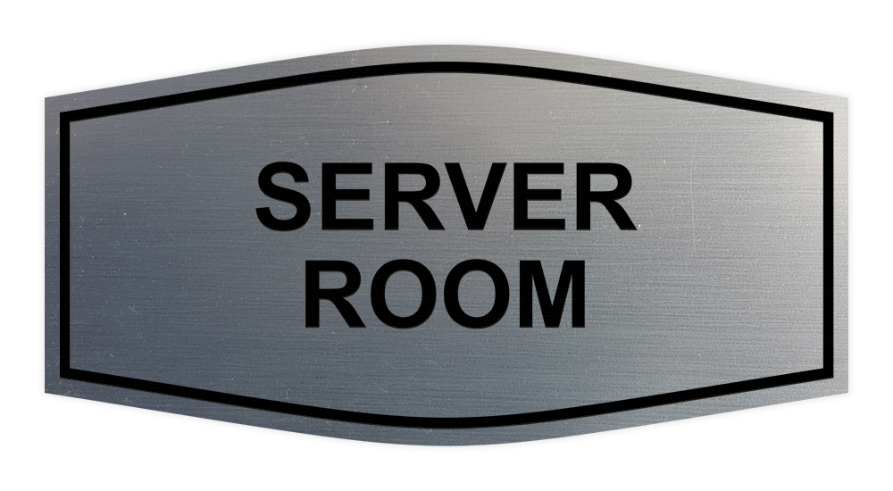Signs ByLITA Fancy Server Room Sign (Brushed Silver) - Large - Walmart.com