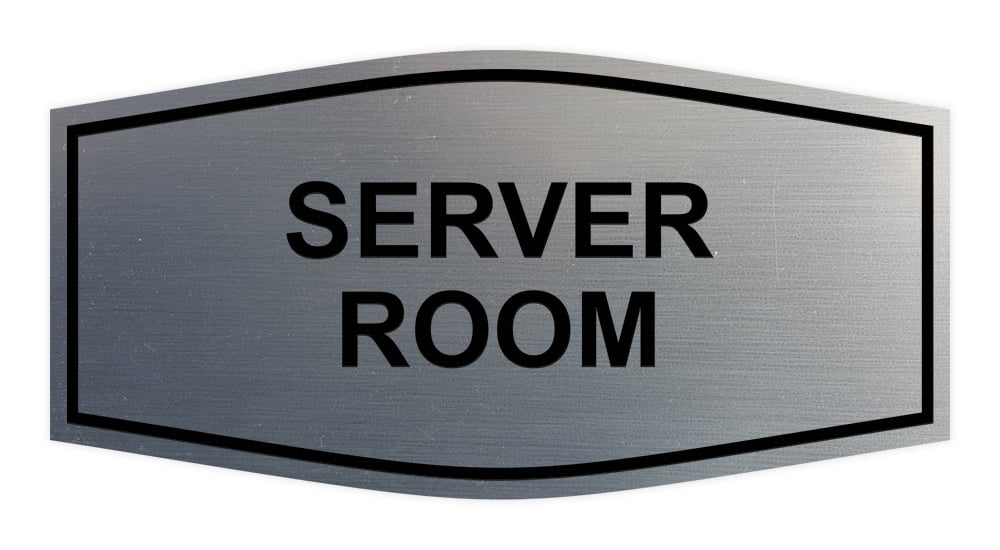Signs ByLITA Fancy Server Room Sign (Brushed Silver) - Medium - Walmart.com