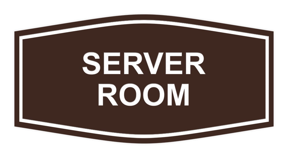 Signs ByLITA Fancy Server Room Sign (Dark Brown) - Large - Walmart.com