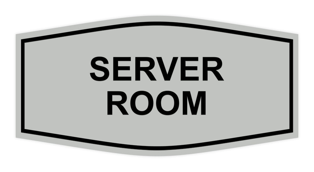 Signs ByLITA Fancy Server Room Sign (Lt Gray) - Large - Walmart.com