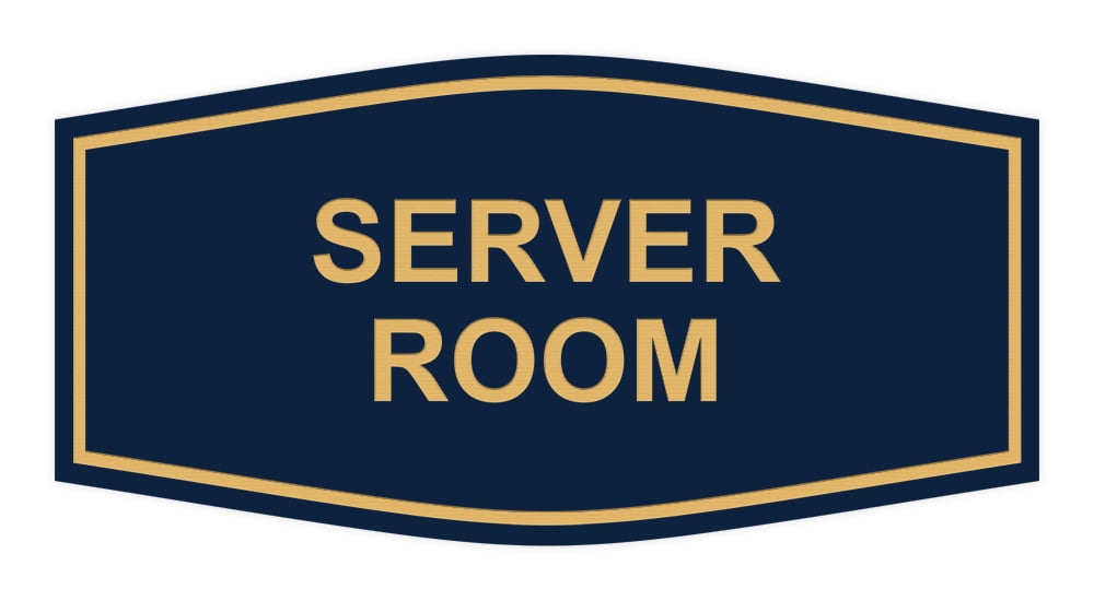 Signs ByLITA Fancy Server Room Sign (Navy Blue/Gold) - Small - Walmart.com