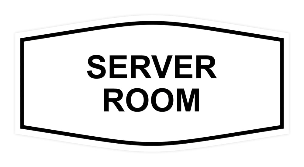 Signs ByLITA Fancy Server Room Sign (White) - Large - Walmart.com