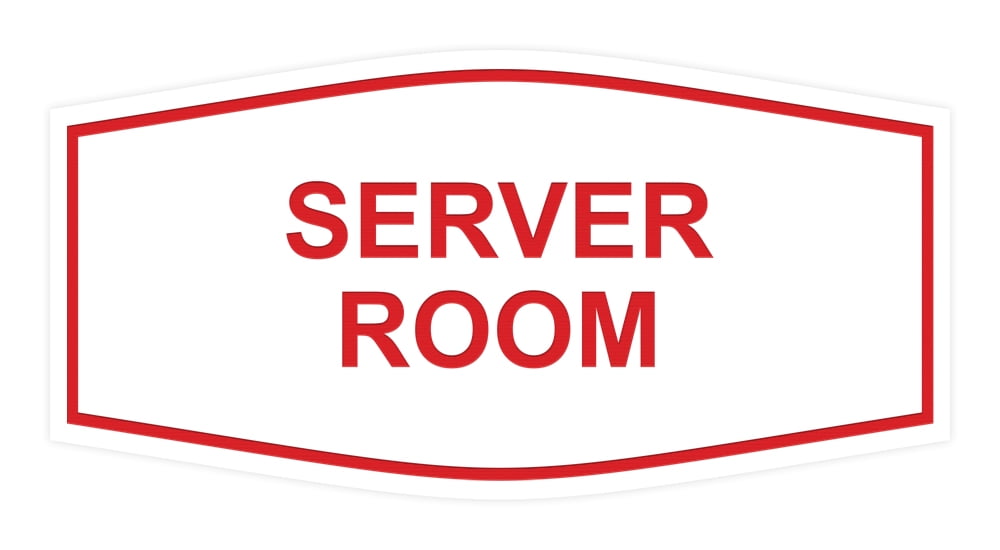 Signs ByLITA Fancy Server Room Sign (White/Red) - Large - Walmart.com