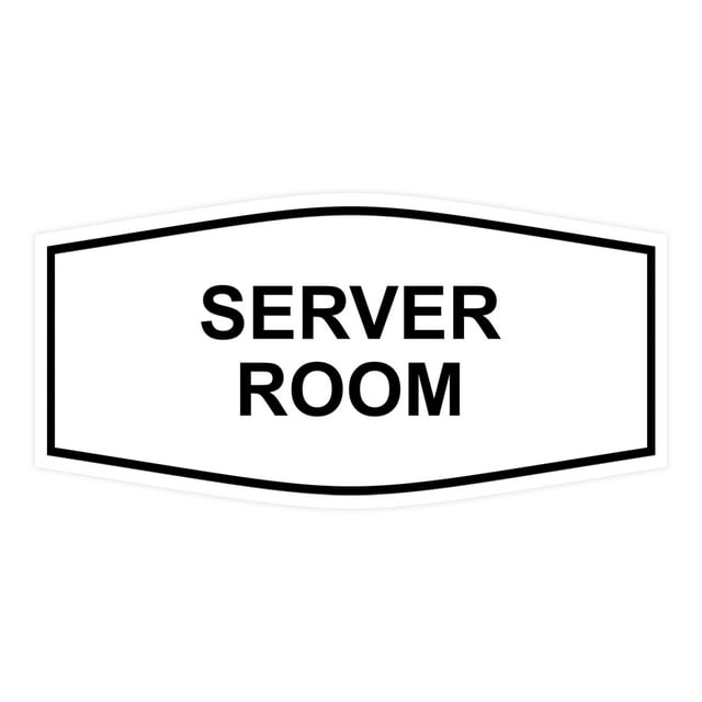 Signs ByLITA Fancy Server Room Sign (White) - Small - Walmart.com