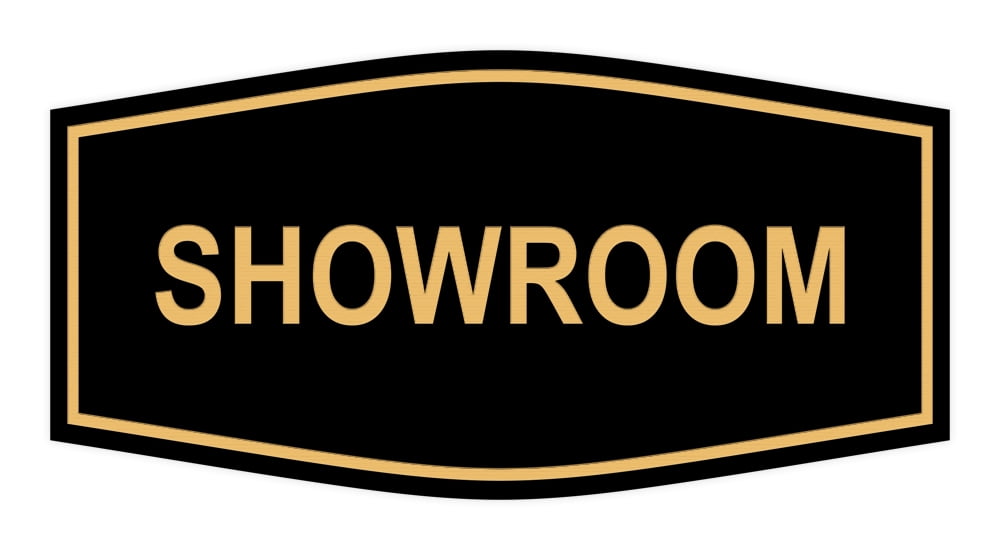Signs ByLITA Fancy Showroom Sign(Black /Gold) - Small - Walmart.com