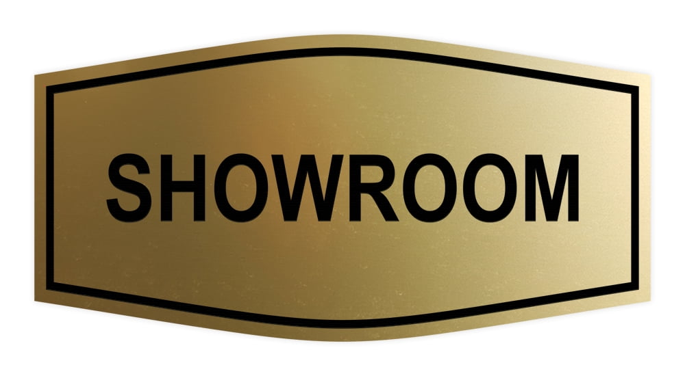 Signs ByLITA Fancy Showroom Sign(Brushed Gold) - Large - Walmart.com