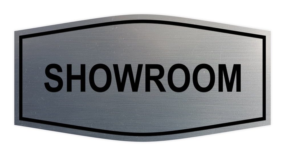 Signs ByLITA Fancy Showroom Sign(Brushed Silver) - Small - Walmart.com