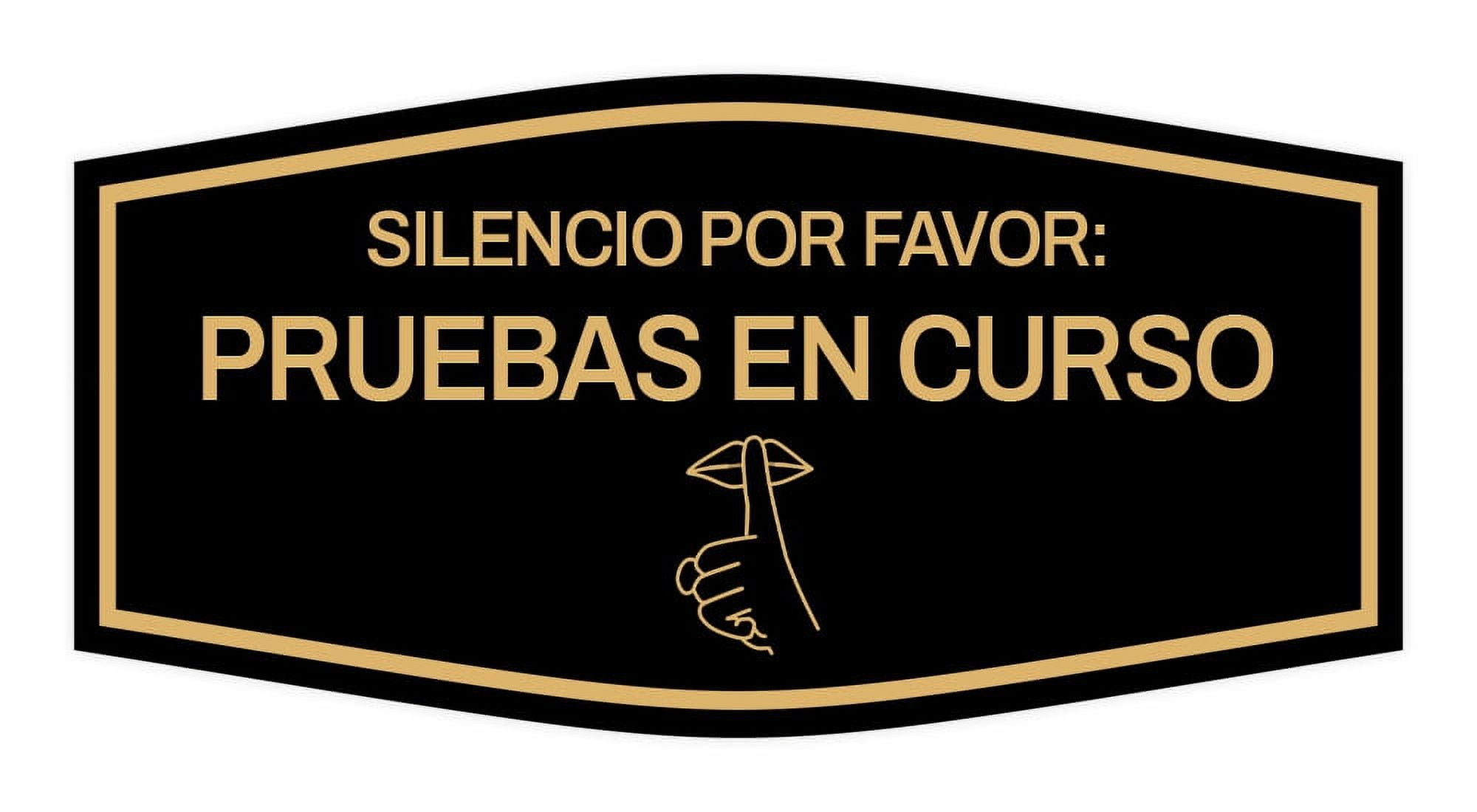 Signs ByLITA Fancy Silencio Por favor: Pruebas en curso Easy ...