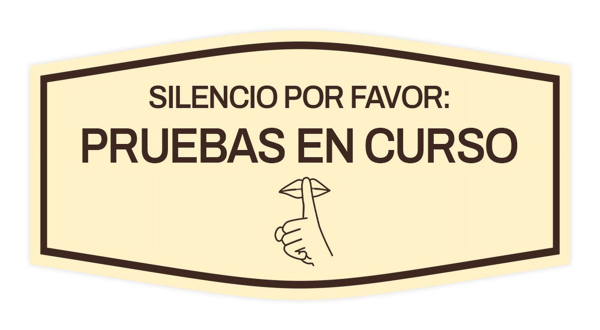 Signs ByLITA Fancy Silencio Por favor: Pruebas en curso Easy ...