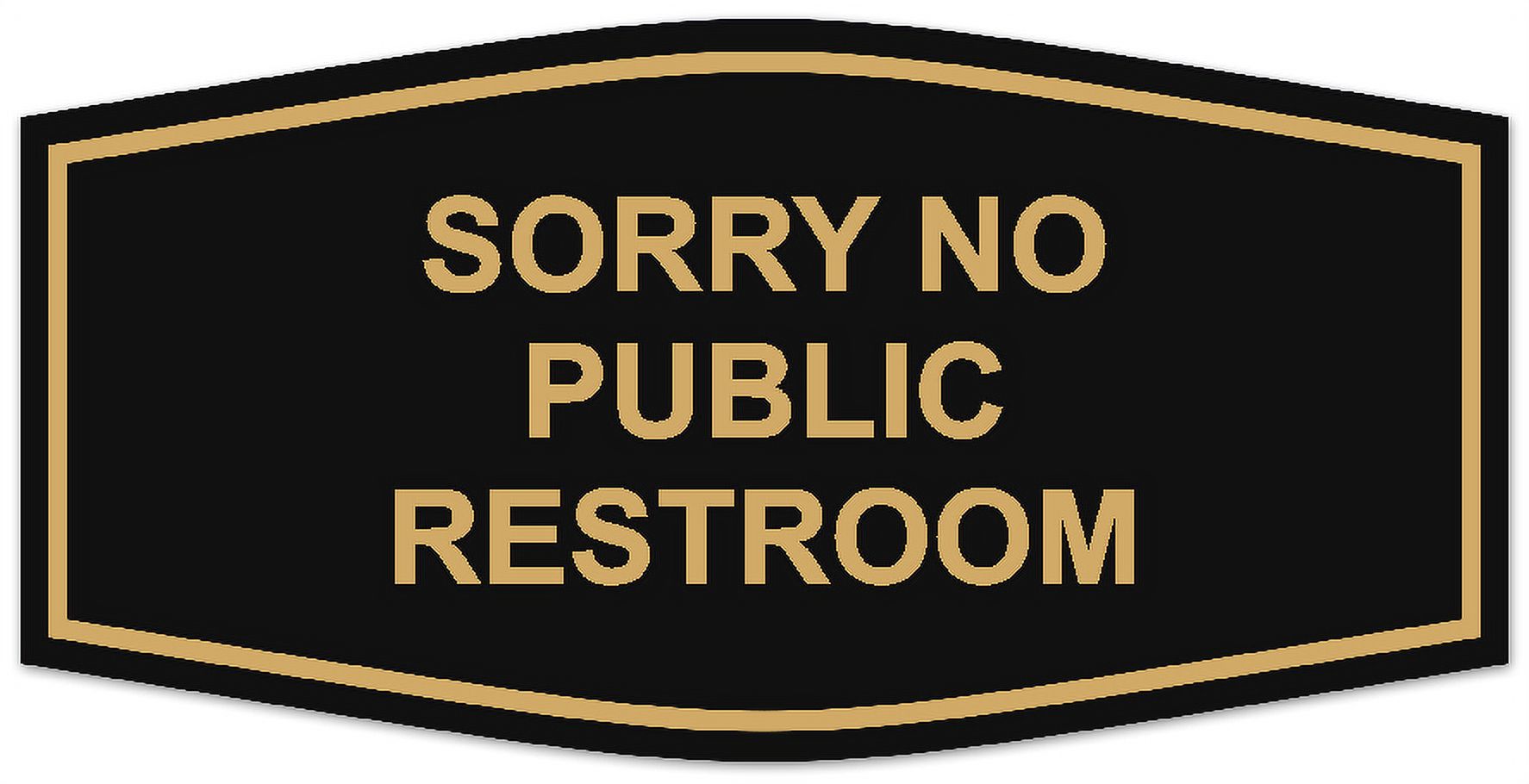 Signs ByLITA Fancy Sorry No Public Restroom Sign - Laser-Engraved ...