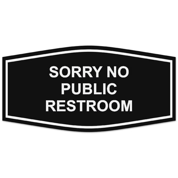 Signs ByLITA Fancy Sorry No Public Restroom Sign - Laser-Engraved ...