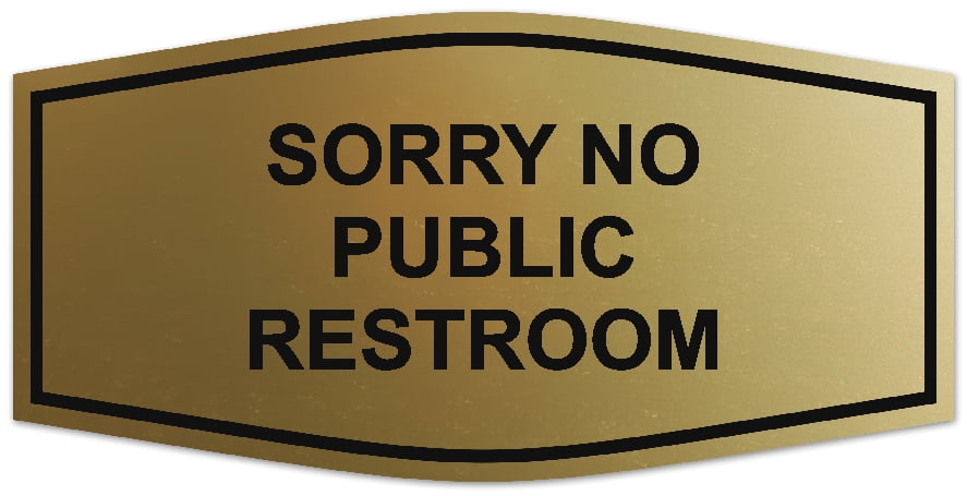 Signs ByLITA Fancy Sorry No Public Restroom Sign - Laser-Engraved ...