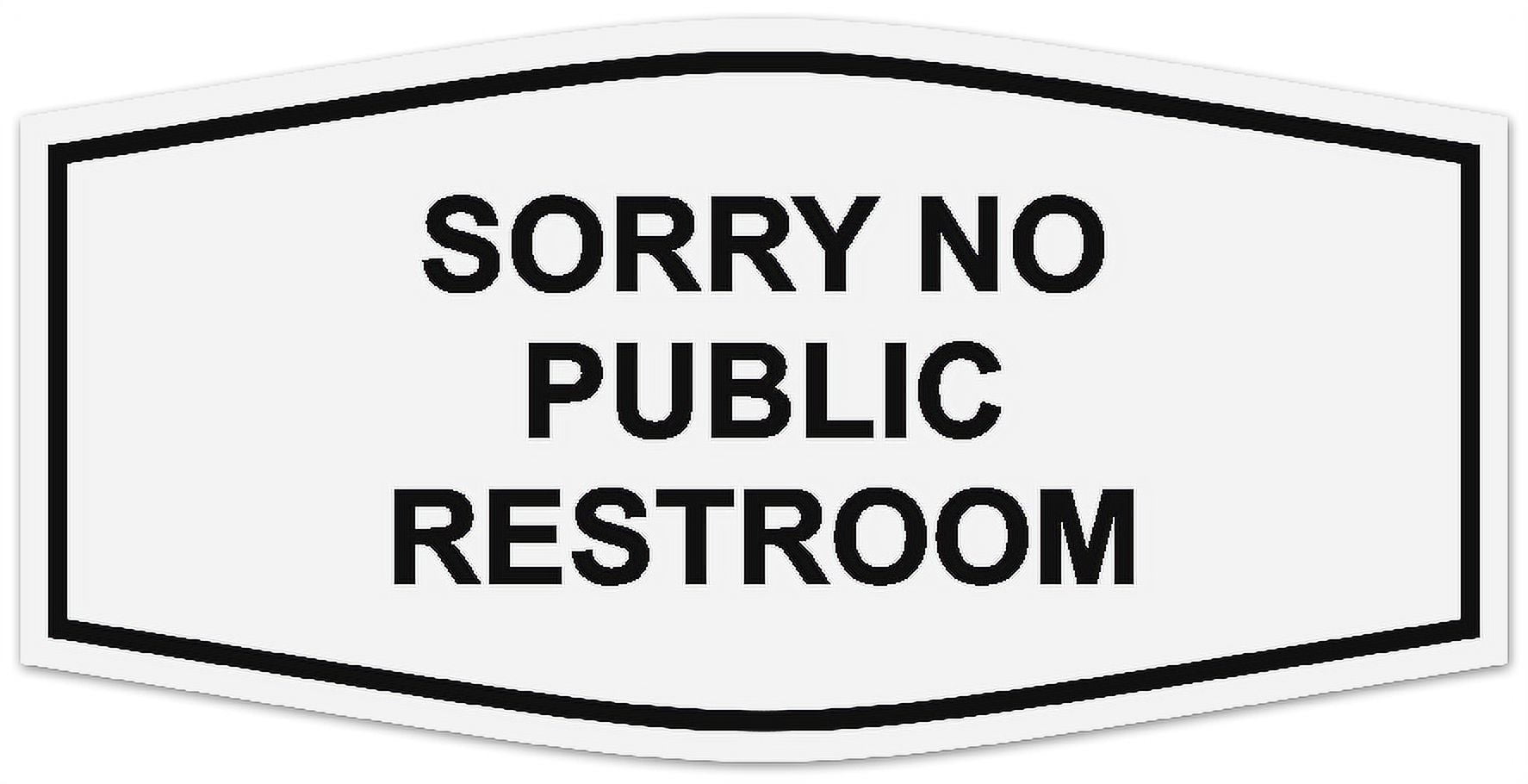 Signs ByLITA Fancy Sorry No Public Restroom Sign - Laser-Engraved ...