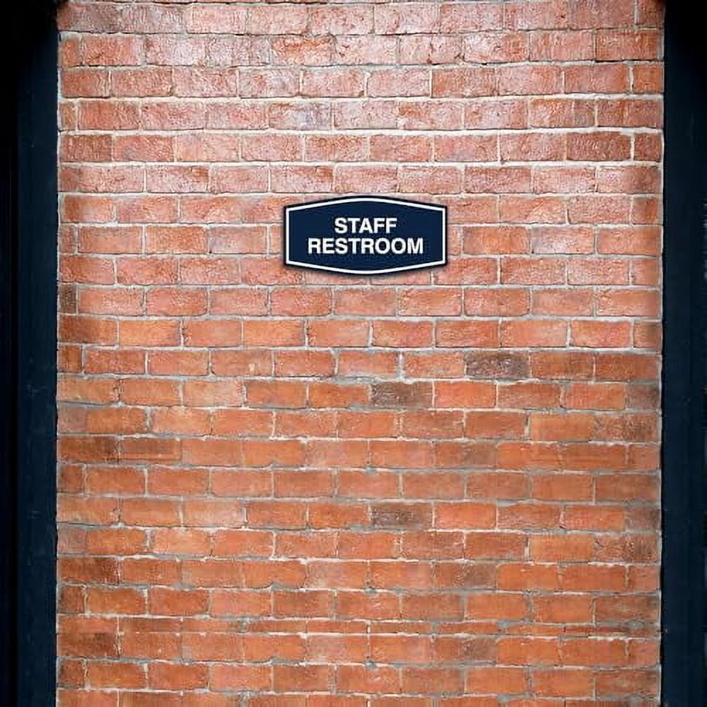 Signs ByLITA Fancy Staff Restroom Sign (Black/Silver) - Large 10 Pack ...