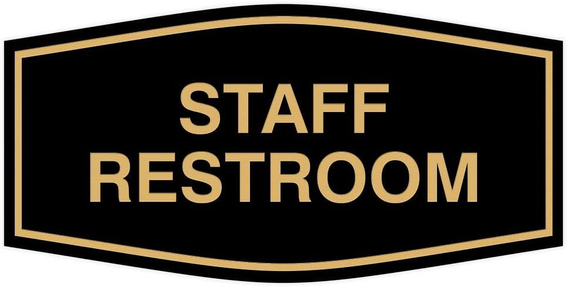 Signs ByLITA Fancy Staff Restroom Sign (Light Grey/Burgundy) - Medium 5 ...