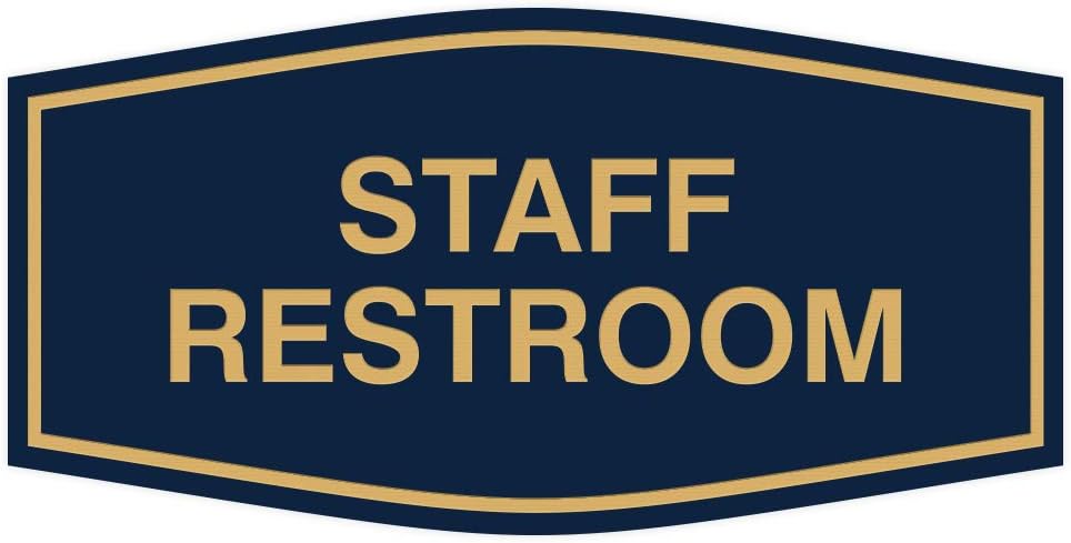Signs ByLITA Fancy Staff Restroom Sign (Light Grey/Burgundy) - Medium 5 ...