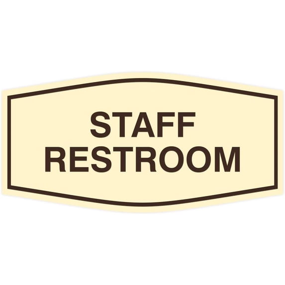 Signs ByLITA Fancy Staff Restroom Sign (Light Grey/Burgundy) - Medium 5 ...