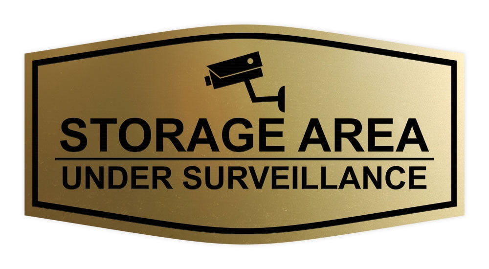 Signs ByLITA Fancy Storage Area Under Surveillance Durable ABS Plastic ...