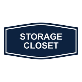 Classic Framed Storage Room Sign (Navy Blue / White) - Large - Walmart.com