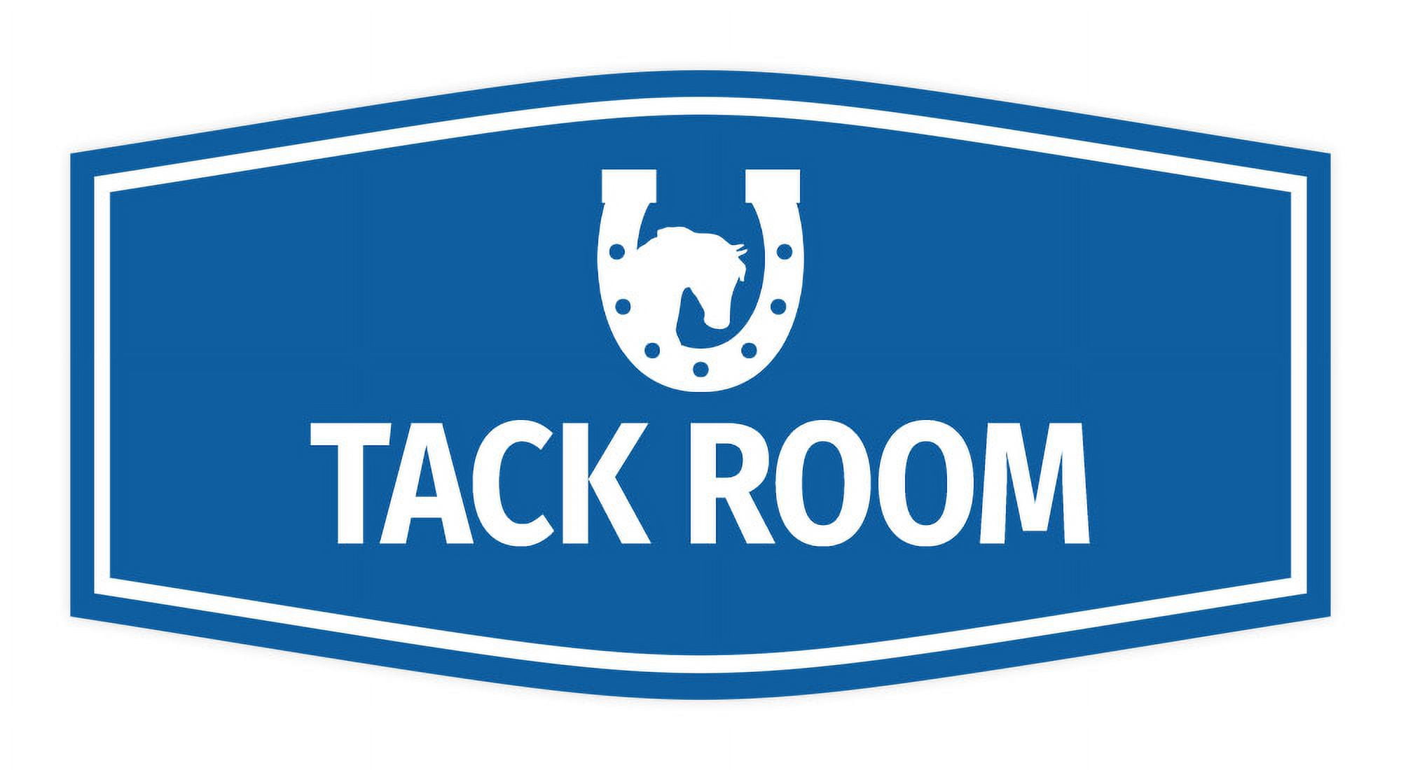 Signs ByLITA Fancy Tack Room, Horses Plastic Sign (Blue) - Medium ...