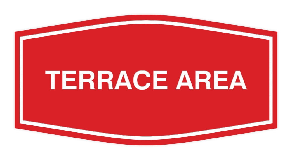 Signs ByLITA Fancy Terrace Area Sign (Red) - Large - Walmart Business ...