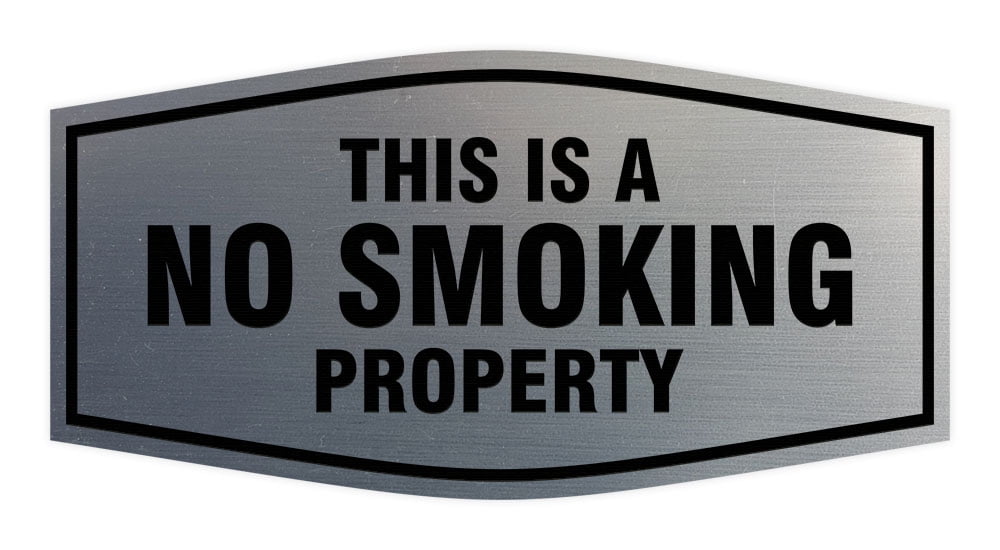 Signs ByLITA Fancy This is a No Smoking Property Durable ABS Plastic ...