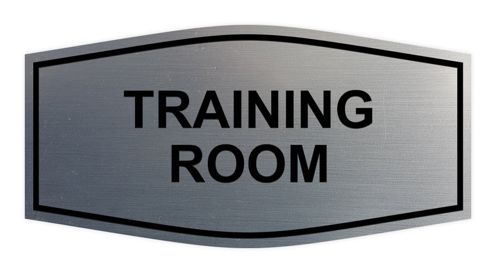 Signs ByLITA Fancy Training Room Sign (Brushed Silver) - Large ...