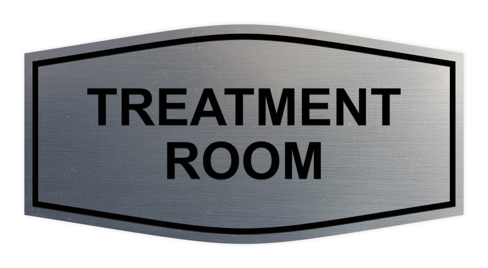 Signs ByLITA Fancy Treatment Room Sign (Brushed Silver) - Large ...