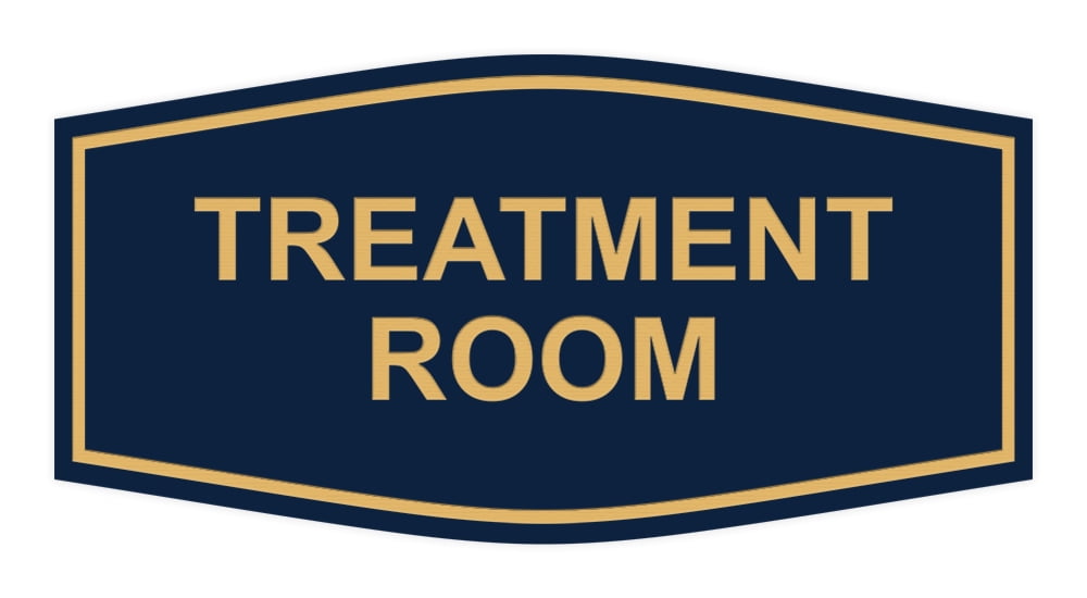Signs ByLITA Fancy Treatment Room Sign (Navy Blue/Gold) - Large ...