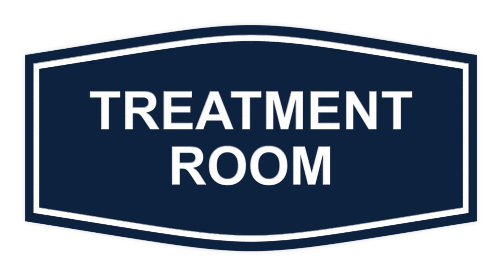 Signs ByLITA Fancy Treatment Room Sign (Navy Blue / White) - Medium ...