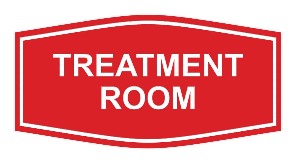 Signs ByLITA Fancy Treatment Room Sign (Red) - Large - Walmart.com