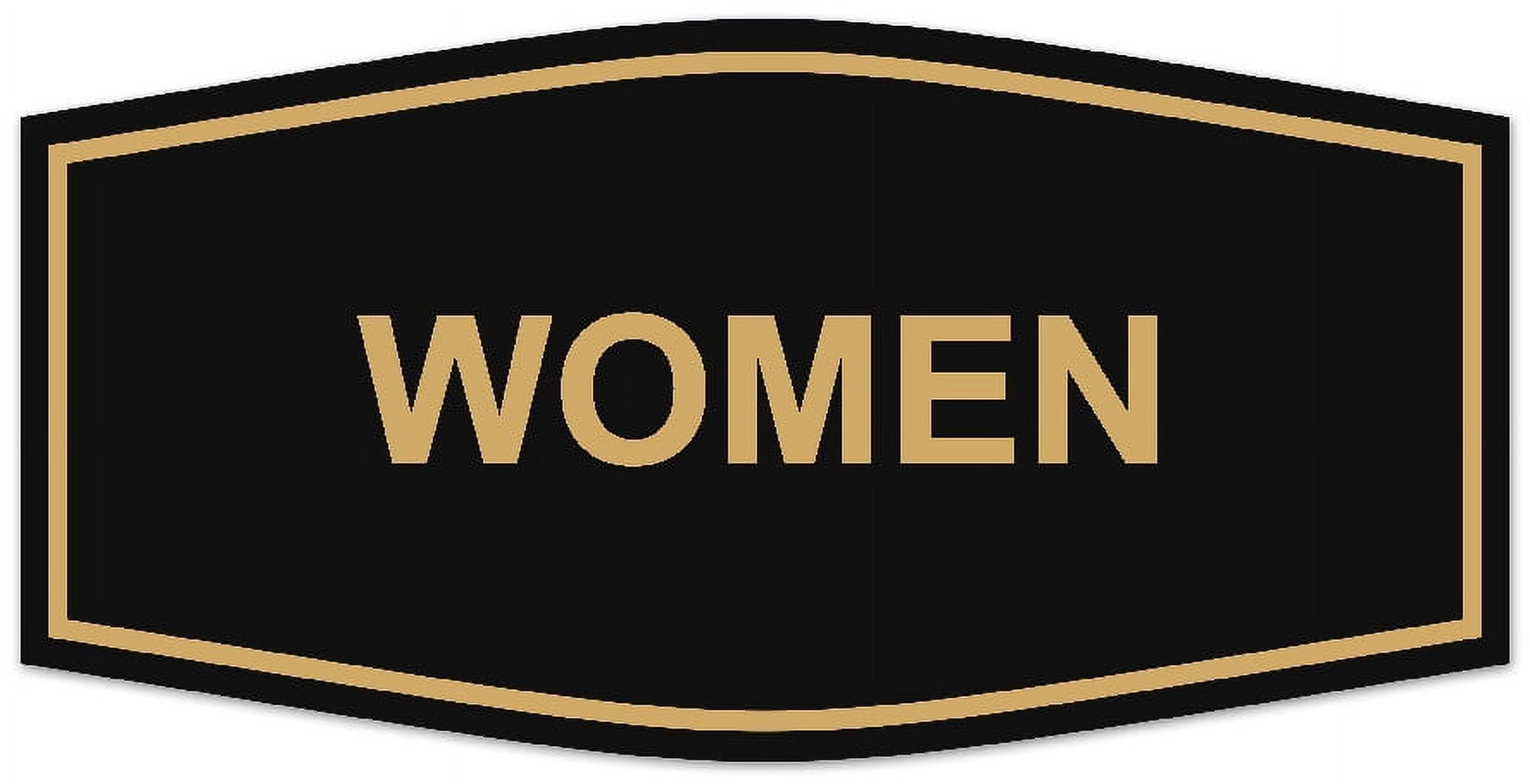 Signs ByLITA Fancy Women Men Restroom Sign - Laser-Engraved Lettering ...